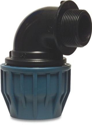 20mm x ½" Compression Elbow 90°, Compression x Male Thread — Dalton ...